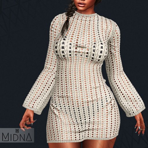 Second Life Marketplace - MIDNA - Heather Dress - OFFWHITE [ADD]